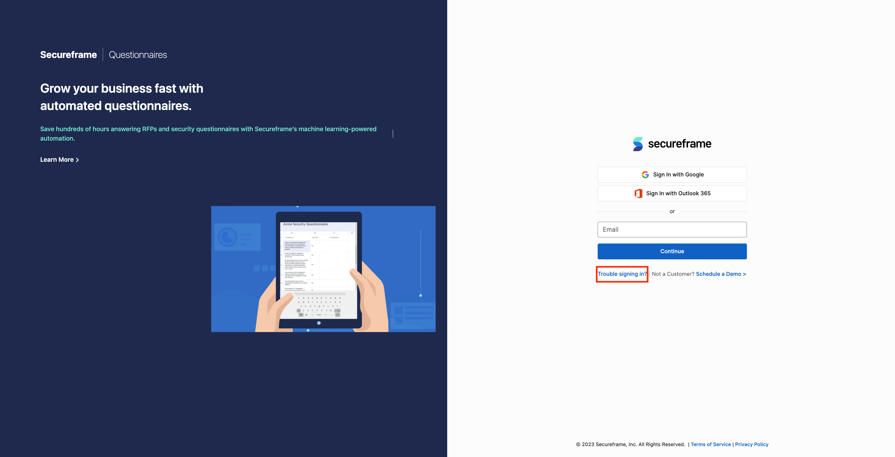 Having trouble logging into Secureframe – Secureframe Help Center