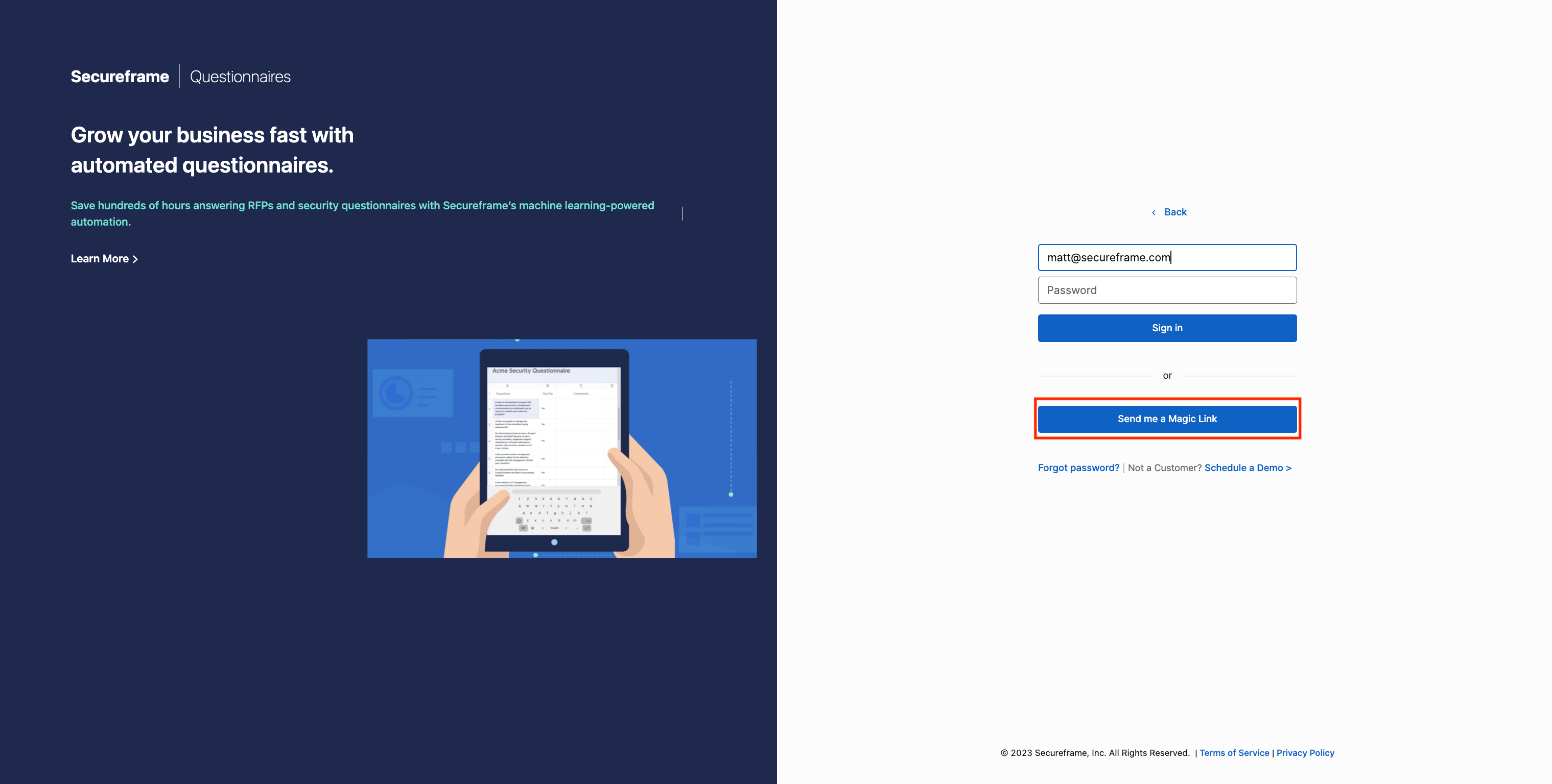 Having trouble logging into Secureframe – Secureframe Help Center