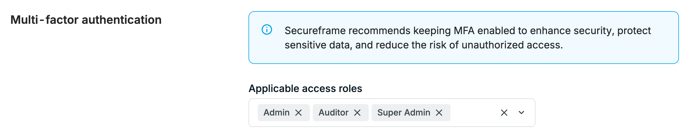 Multi-Factor Authentication (MFA) – Secureframe Help Center